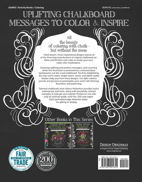 Chalk-Style Expressions Coloring Book | Fox Chapel Publishing Co.