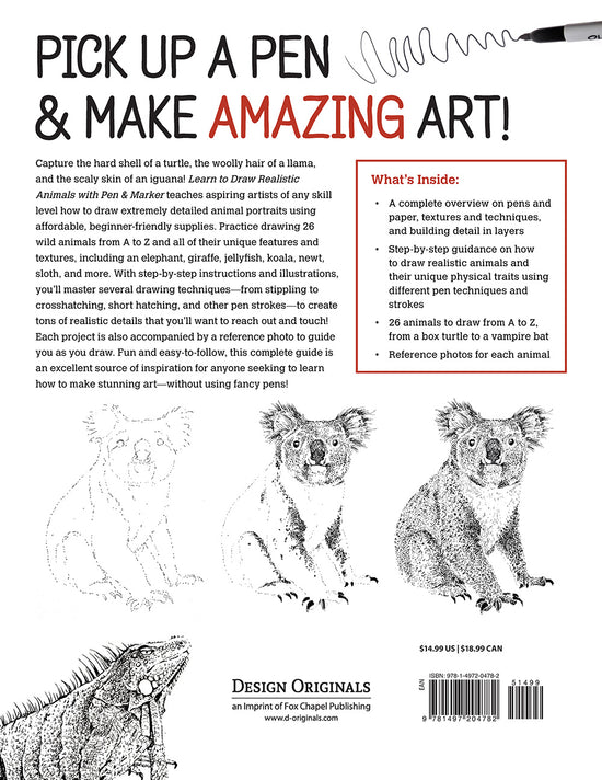 Learn to Draw Realistic Animals with Pen & Marker | Fox Chapel ...