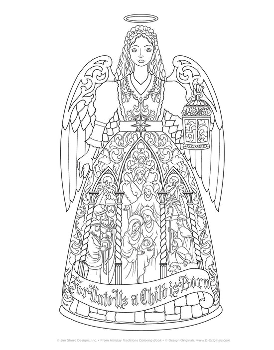 Jim Shore Holiday Traditions Coloring Book | Fox Chapel Publishing Co.
