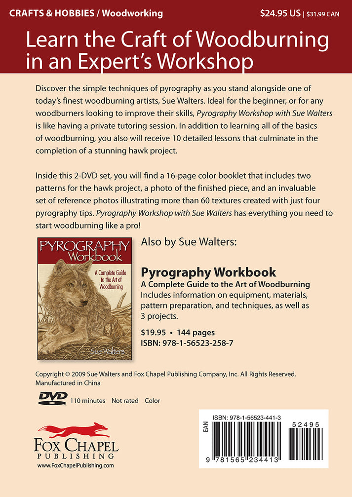 Pyrography Workshop with Sue Walters DVD | Fox Chapel Publishing Co.