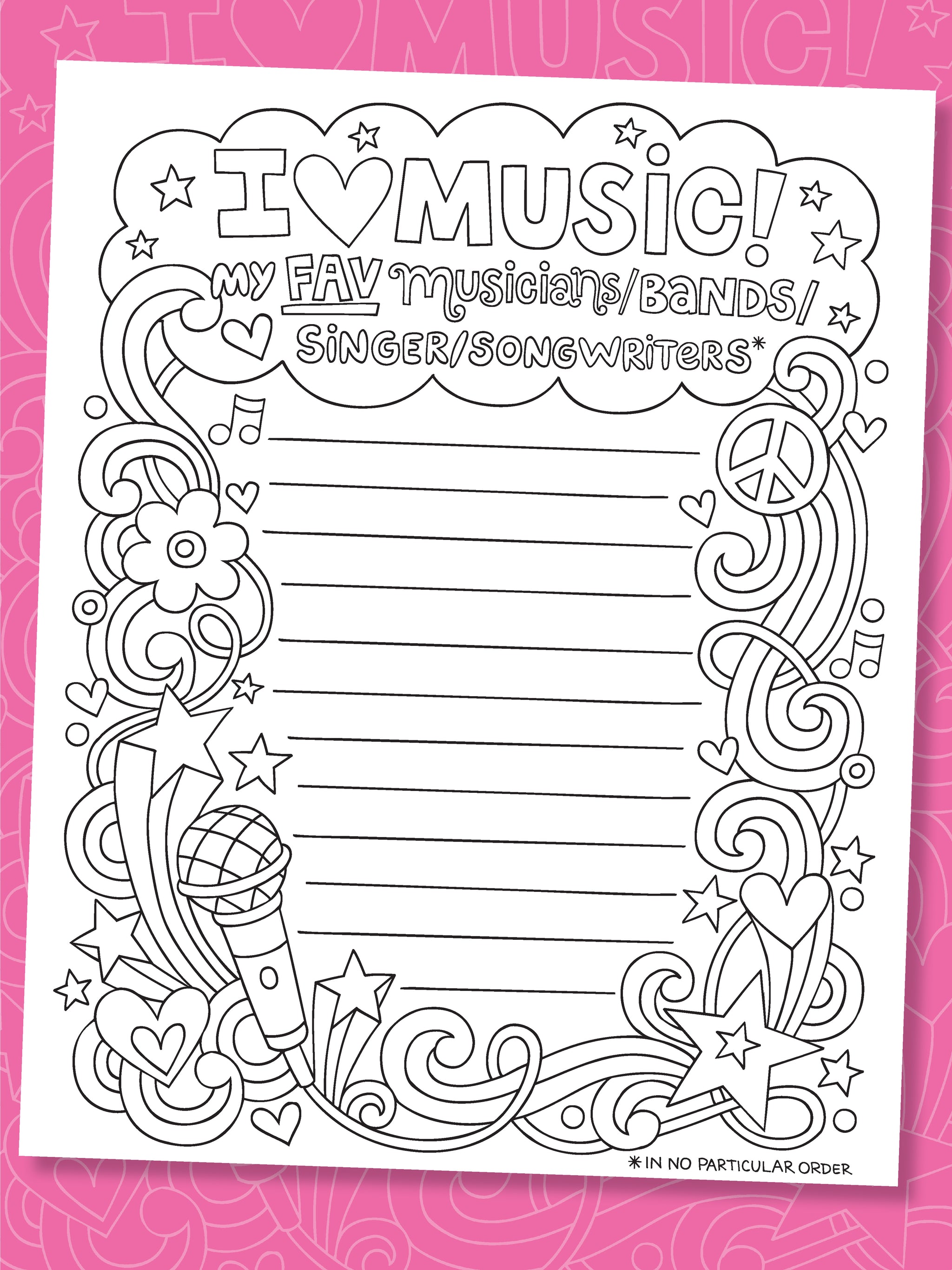 Notebook Doodles Peace Love and Music Guided Journal | Fox Chapel ...