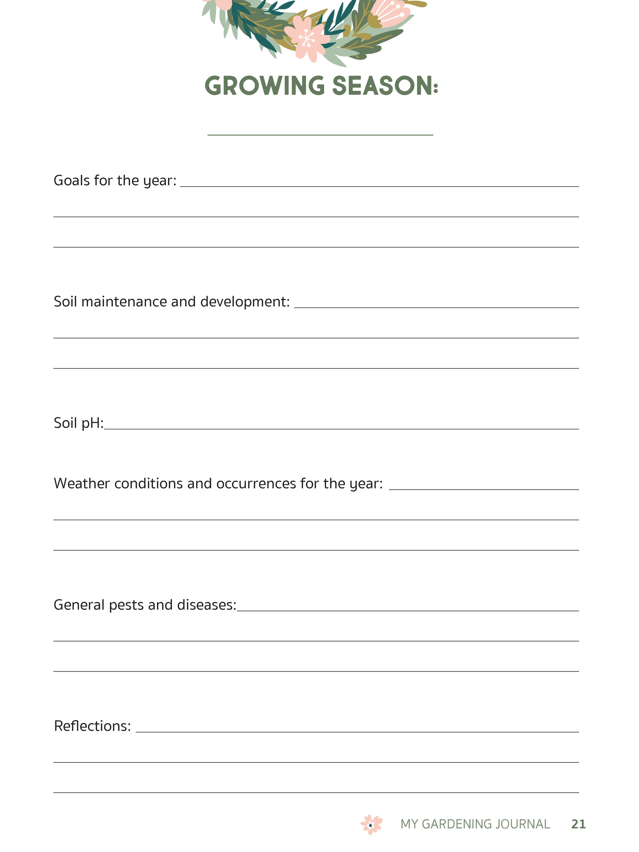 My Gardening Journal – Fox Chapel Publishing Co.